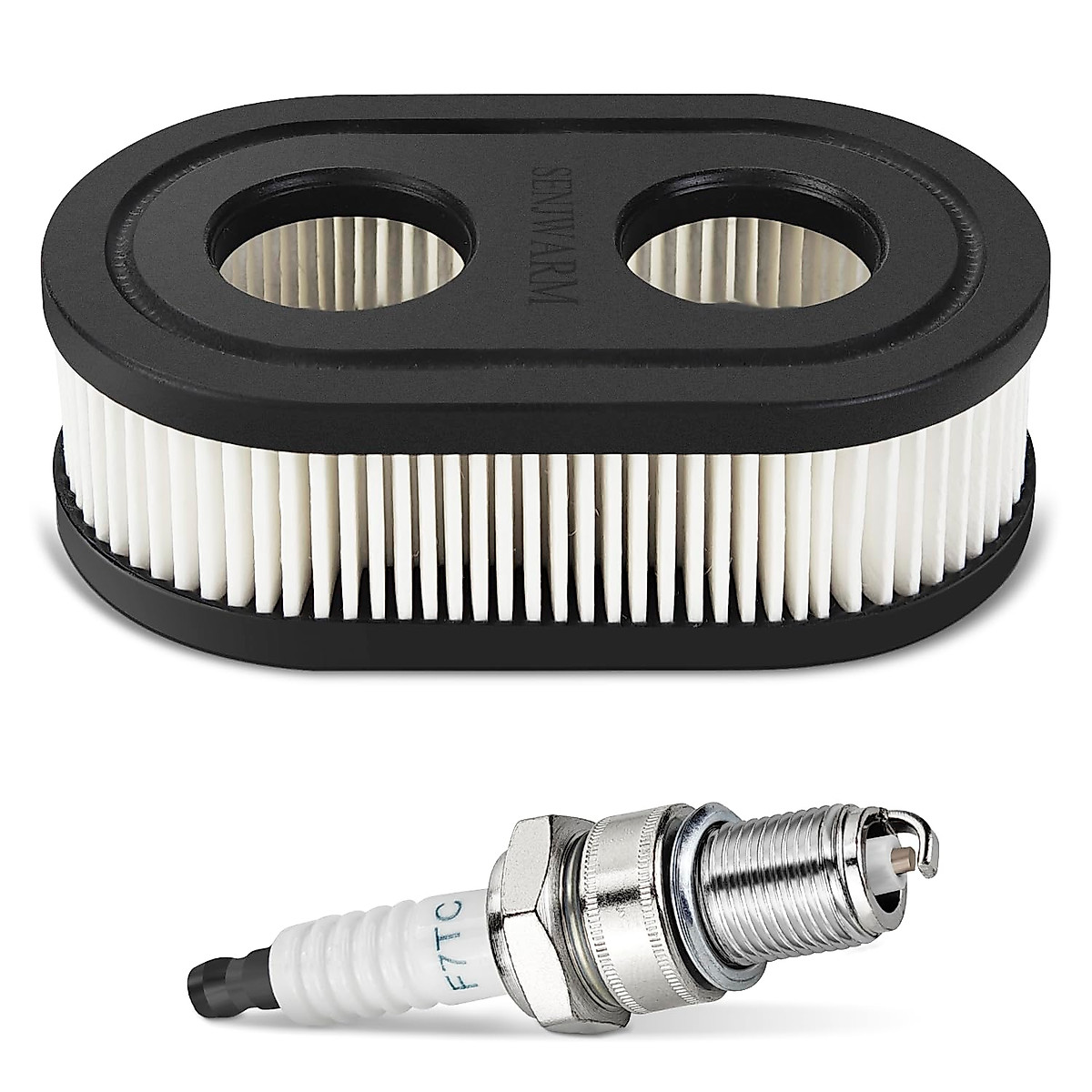 593260 Air Filter Spark Plug Compatible with Troy-Bilt TB110 TB115 TB200 TB230 TB330 TB370 Lawn Mower Air Filter798452 334404、Engines 500 500E 550E 500EX 550EX 625E 675 Series