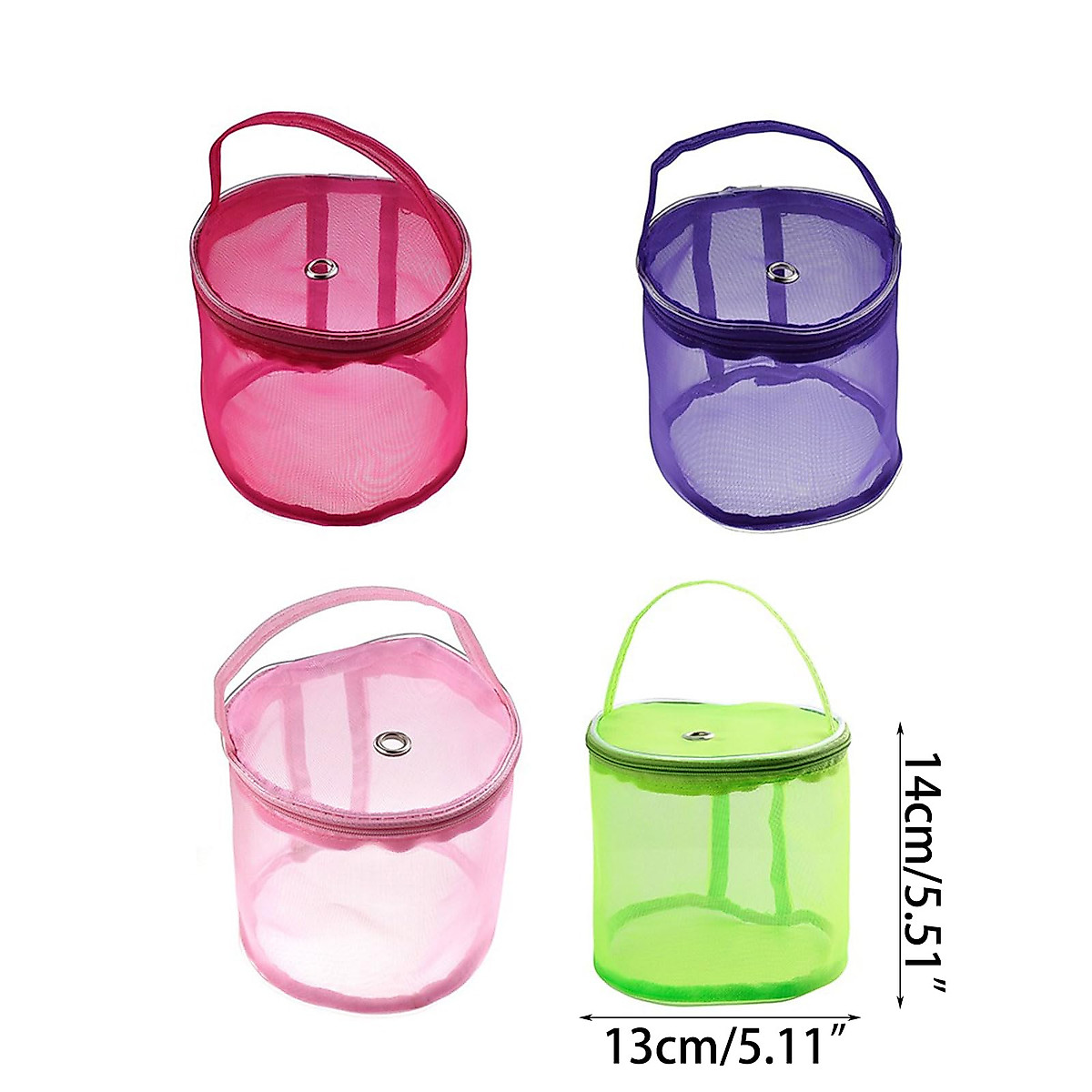 YPBEW Yarn Storage Bag Empty Mesh Bags Portable Knitting Yarn Organizer Basket Crochet Thread Bags Sewing Accessory Crochet Thread Bag, Pink