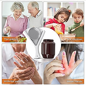 Jar Opener for Weak Hands, Dual Usage | Easy Grip Jar Opener & Under Cabinet Lid Opener, Super Durable Bottle Opener Effortless to Open Any Size Lid, Advanced Jar Lid Opener for Seniors with Arthritis