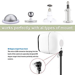 JESSY 10 Feet Weatherproof Outdoor Power Cable for Arlo Pro and Arlo Pro 2 with Quick Charge 3.0 Power Adapter Compatible with Arlo Pro,Arlo Pro 2,Arlo Go and Arlo Security Light (Charger and Cord)