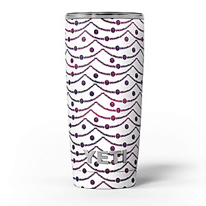 Design Skinz Polka Dot Powerlines with Mini Hearts - Skin Decal Vinyl Wrap Kit Compatible with The Yeti Rambler Cooler Tumbler Cups