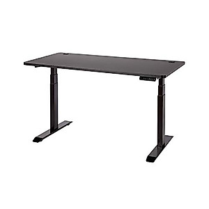 UNICOO Melamine 55.1 x 27.6 Inch Universal Table Top for Standard and Sit to Stand Height Adjustable Home and Office Desk Frames (Tabletop 55 - Black)