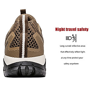 Hiking Shoes for Men Waterproof Lightweight Non Slip Comfortable Breathable Work Walking Trekking Trails Rain Outdoor Ankle Boots impermeable antideslizantes Zapatos de senderismo para Hombre Brown