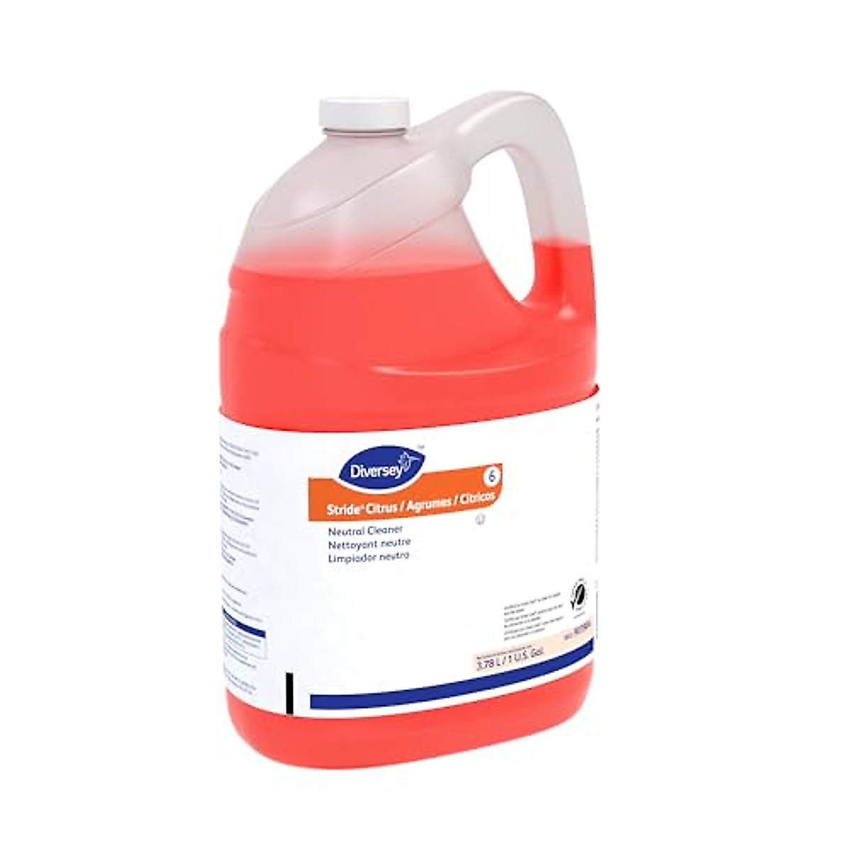 Diversey 903904 Stride Citrus Neutral Cleaner, Commercial Floor Cleaner, Citrus Scent, Concentrate, 1-Gallon Packaging May Vary, 128 Fl Oz (Pack of 1)