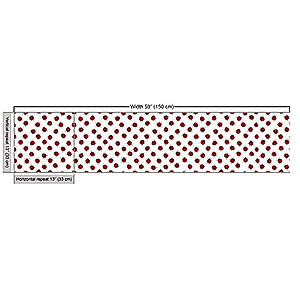 Ambesonne Ladybugs Fabric by The Yard, Ladybugs Pattern Bunch of Bugs Infinite Speckled Marked Insect Theme Playroom, Decorative Fabric for Upholstery and Home Accents, 1 Yard, White Red