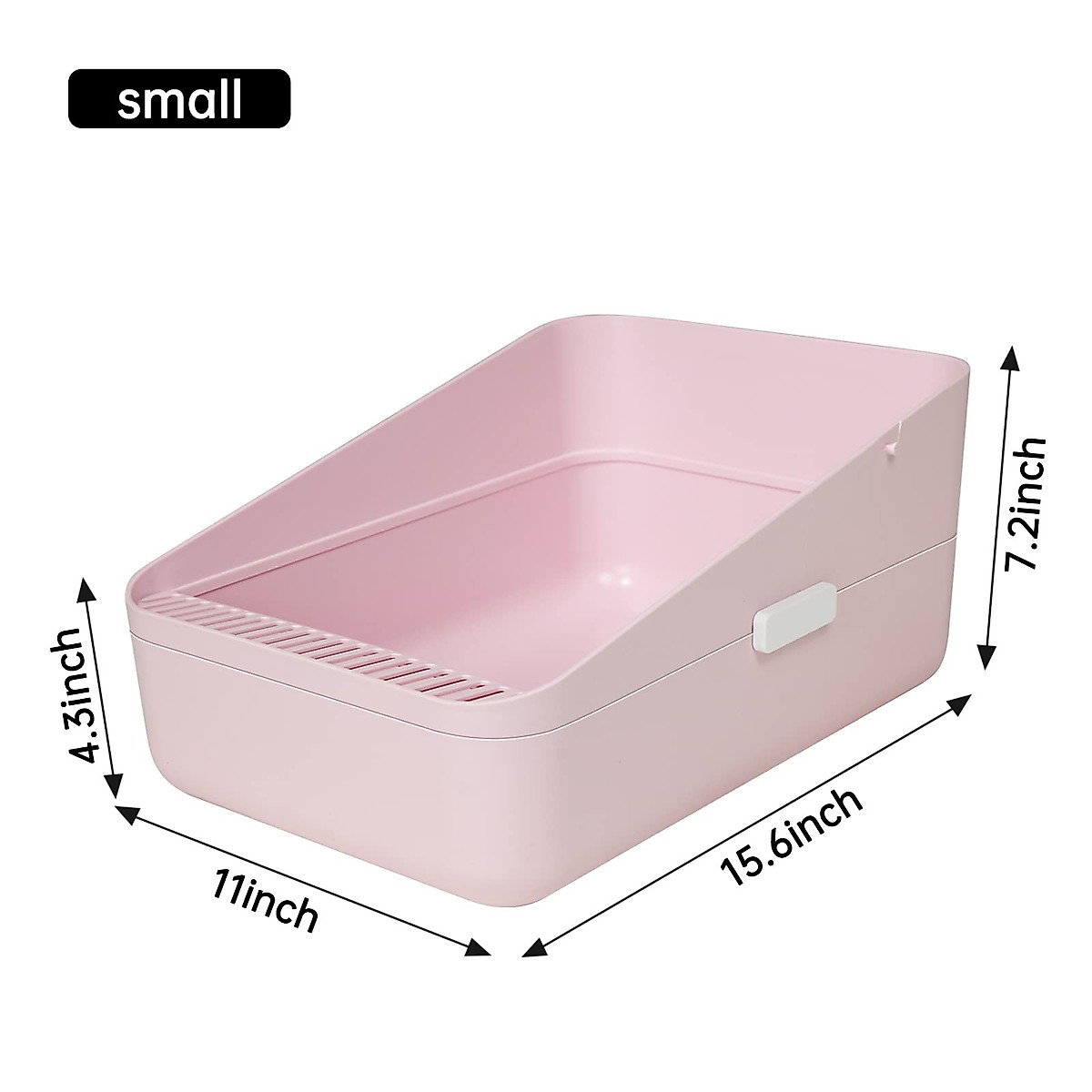 Sfozstra Open Prevent Sand Leakage, Durable High Side Sifting Litter Box for Small Cats,Secure and Odor , Removable Litter Box, Easy to Clean (Pink Small)