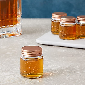 Juvale 12 Pack Mini Mason Jar Shot Glasses with Lids, 2 oz for Ginger Shots, Juices, Cocktails, Homemade Sauces