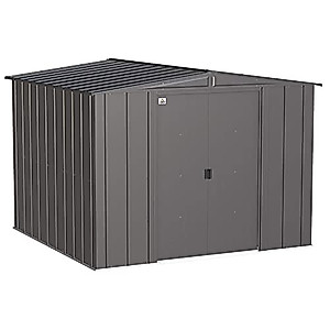 Arrow Classic Steel Storage Shed, 8x8, Charcoal
