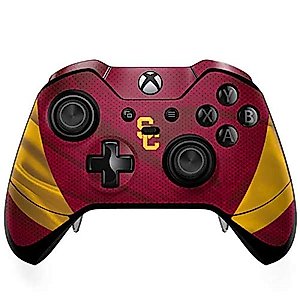 Skinit Decal Gaming Skin Compatible with Xbox One Elite Controller - Officially Licensed USC USC Trojans Jersey Design