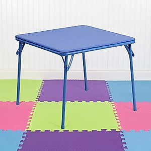 BizChair Kids Blue Folding Table Daycare Classroom