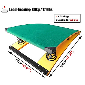 Gymnastics Springboard Adult Gymnastics Springboard Curved Jump Bridge, Durable Thickened Vault Equipment No Deformation, School Home Sports Club Springs Floor