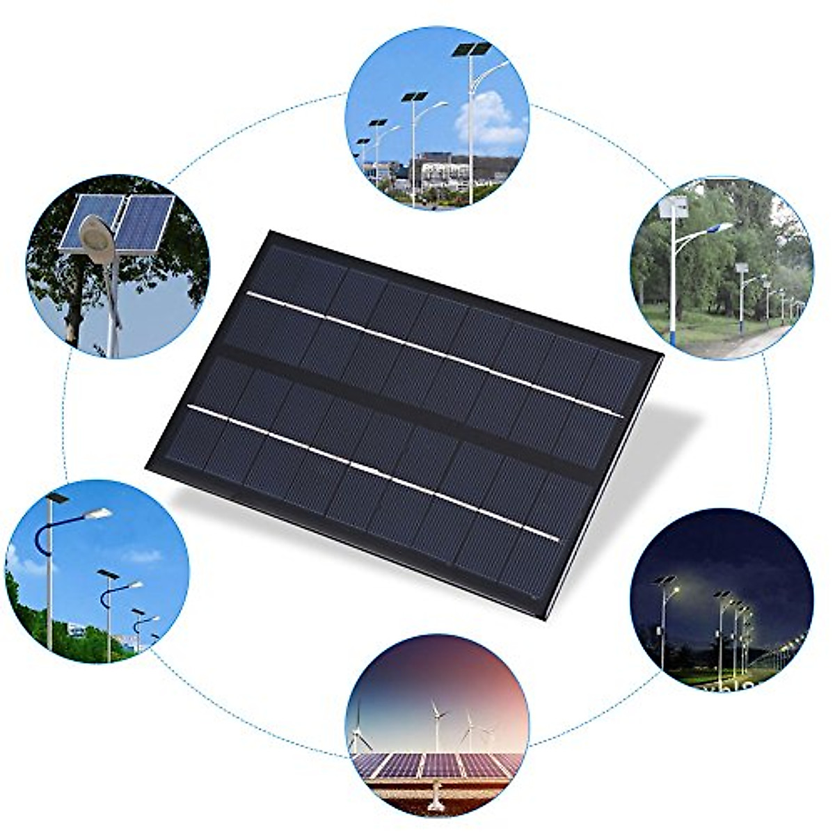 Biitfuu 3W 9V Mini Solar Panel Module for DIY Solar Light Phone Battery Charger Portable DIY Polycrystalline with High Efficiency