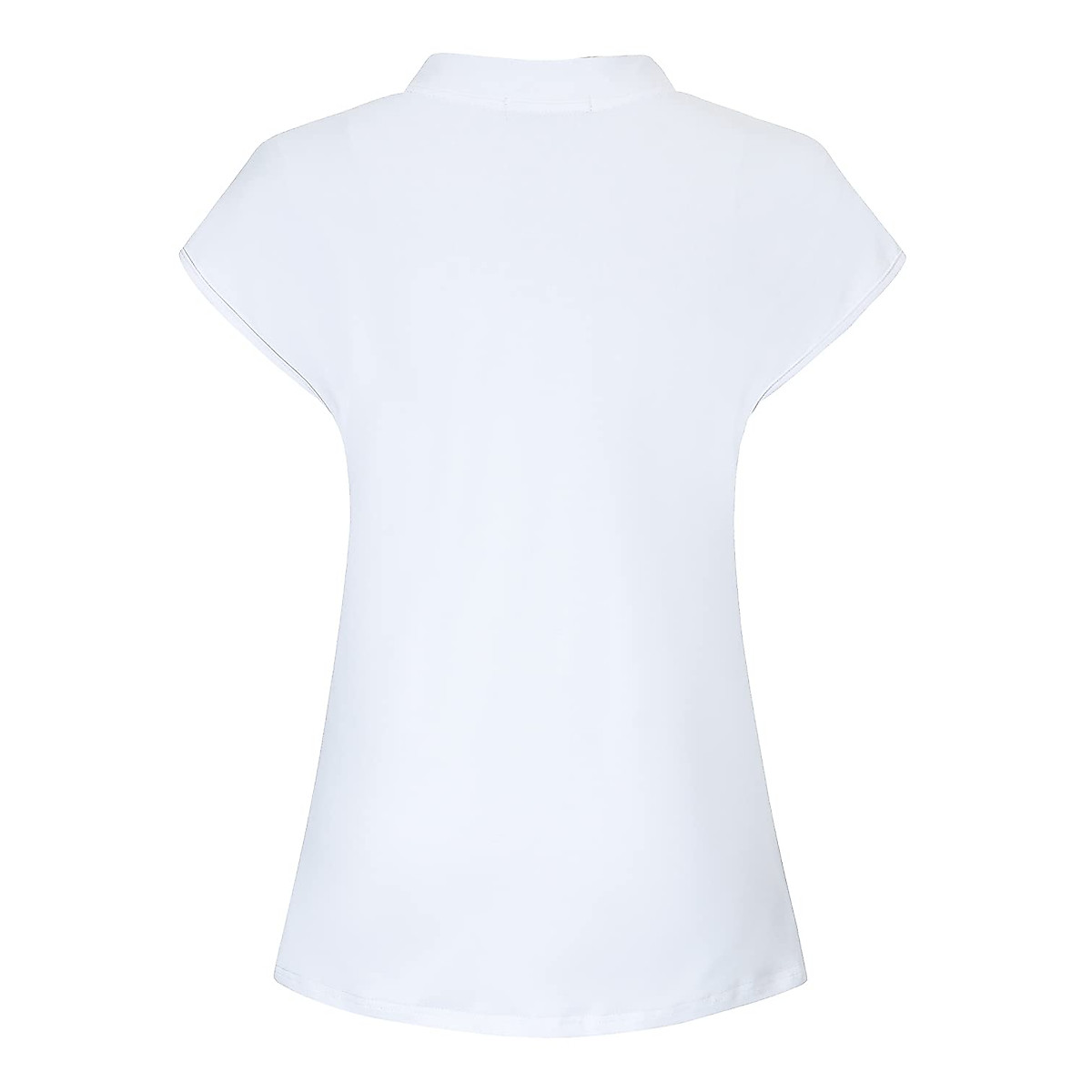 Vidusou Golf Shirts for Women,Tennis Polo Womens Short Sleeve Athletic T-Shirts Sport Active Workout Golf Apparel Running Outdoor Clothes White XL