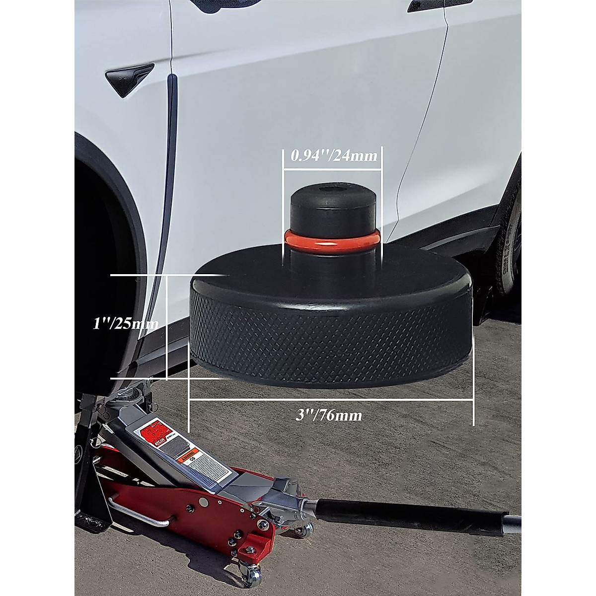 SYOAUTO Jack Pad for Tesla Model 3/Y/S/X Tesla Pucks Rubber Lifting Jack Pad 4 Packs Tesla Model Y Accessories 2024 2023 2022 2021