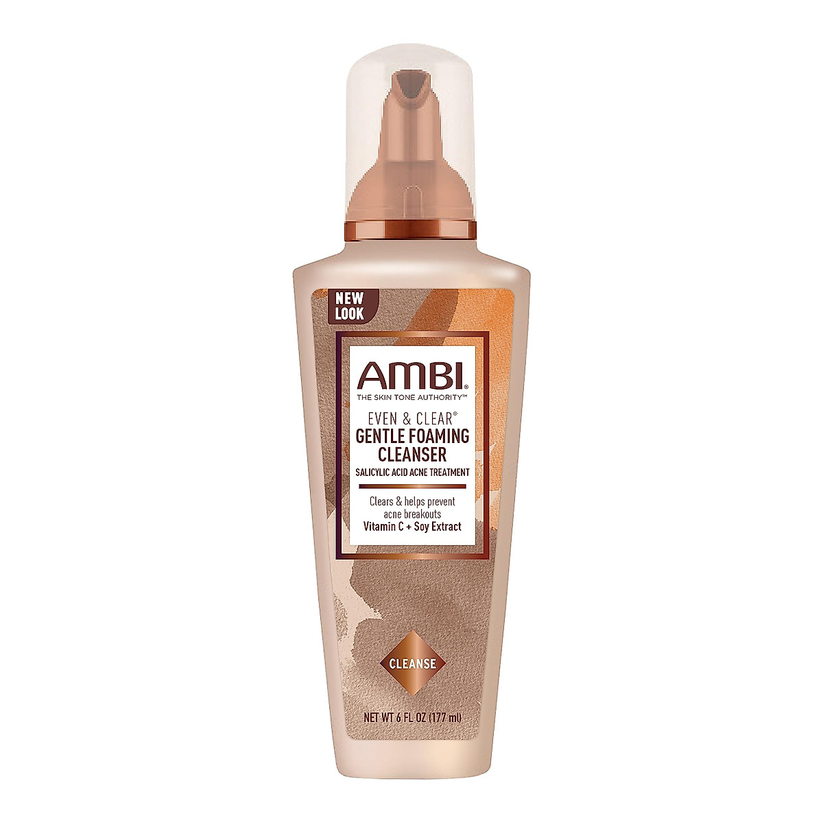 AMBI Even and Clear Foaming Cleanser | Salicylic Acid Acne Treatment | Clears and Helps Prevent New Acne Breakouts | Helps Visibly Improve Skin Tone and Texture | 6 Ounce