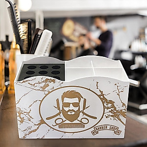 Generic Hairdressing Tool Storage Box Removable Holder Rack for Home, White, 17.8x8.2x10.5cm