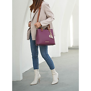 MKF Collection Tote Bag for Women, Vegan Leather Top-Handle Handbag Crossover Purse