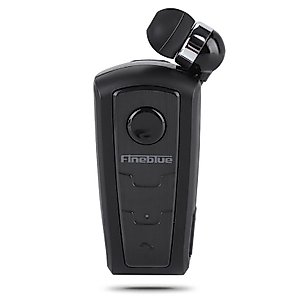 F910 Sports Bluetooth Headset Earpiece Retractable Handsfree Earphone for Phone HD Mic, Phone Headphone Earbud for iOS Android Phones(Black)