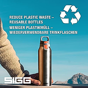 SIGG - Insulated Water Bottle - Thermo Flask H&C ONE Light Black - Removable Tea Infuser - Leakproof - BPA Free - 18/8 Stainless Steel - Black - 19 Oz