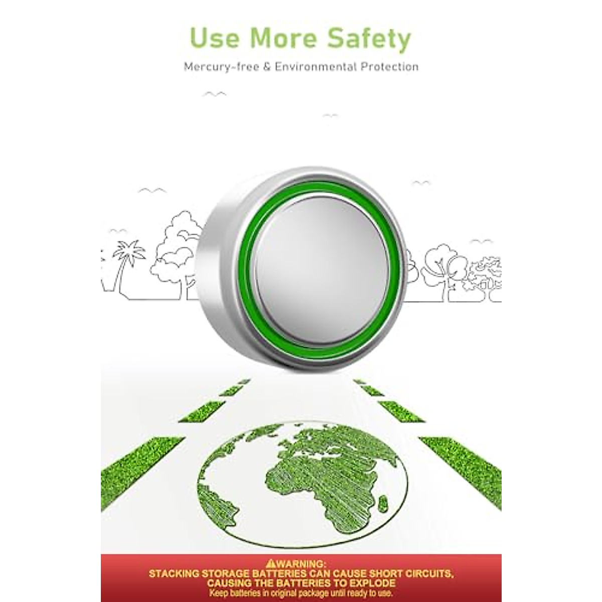 POWEROWL High Capacity LR44 Batteries 40 Pack, L1154F AG13 357 303 SR44 A76 Premium Alkaline Battery 1.5V Button Coin Cell Batteries
