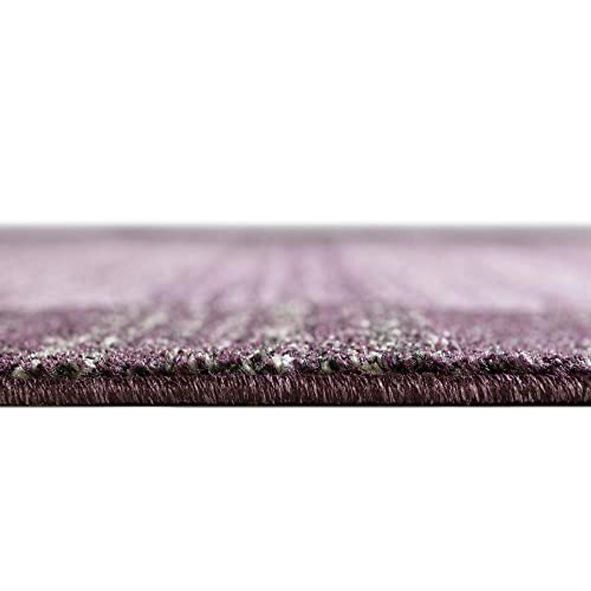 Unique Loom Del Mar Collection Area Rug-Transitional Inspired with Modern Contemporary Design, 3' 3 x 5' 3 Rectangular, Violet/Ivory