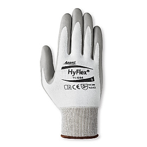 Ansell HyFlex 11-644 Polyethylene Light Duty Safety Glove with Knitwrist, Abrasion/Cut Resistant, Size 9, Gray (Pack of 12 Pair)