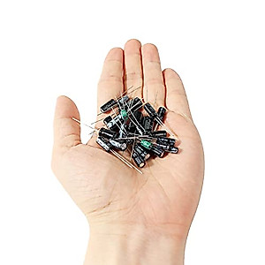 YIWANSON 500 Pcs Capacitor Kit, Aluminum Radial Electrolytic Components, 24 Value Range 0.1uF - 1000uF 10v/16v/25v/50v Capacitors Assortment Kit for Repair TV, LCD Monitor, Radio, Car Audio
