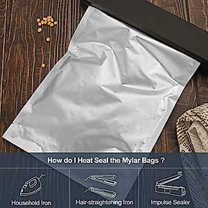 10 Pieces 5 Gallon Mylar Bags, Mylar Bags for Food Storage (17.7" x 23.6") 4.5 Mils Thick