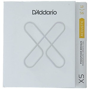 D'Addario Guitar Strings - XS Phosphor Bronze Coated Acoustic Guitar Strings - XSAPB1256 - Maximum Life with Smooth Feel & Exceptional Tone - For 6 String Guitars - 12-56 Light Top/Medium Bottom