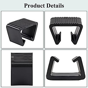 Biaungdo 6 Pcs Outdoor Furniture Clips, Patio Sofa Rattan Clips Sectional Module Couch Wicker Furniture Clips Connector Clamps Fasteners Clips for Outdoor, Patio(Black,6.5x3.8x4.3cm)