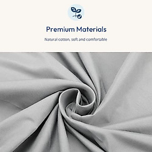 Aimon Weighted Blanket Cover (60"x80", Dark Grey, Queen Size, Side Zipper) Cotton Washable Cover for Weighted Blanket, Removable Weighted Blanket Cover