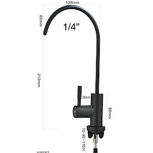 Drinking Water Faucet Matte Black, Kitchen Water Purifier Faucet for Non-Air Gap Reverse Osmosis Water Filtration System
