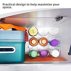Lechay Plastic Stackable Water Bottle Holders, Water Bottle Organizer Wine and Water Bottle Organizer for Kitchen Cabinets Countertop (Plastic-1 PC)