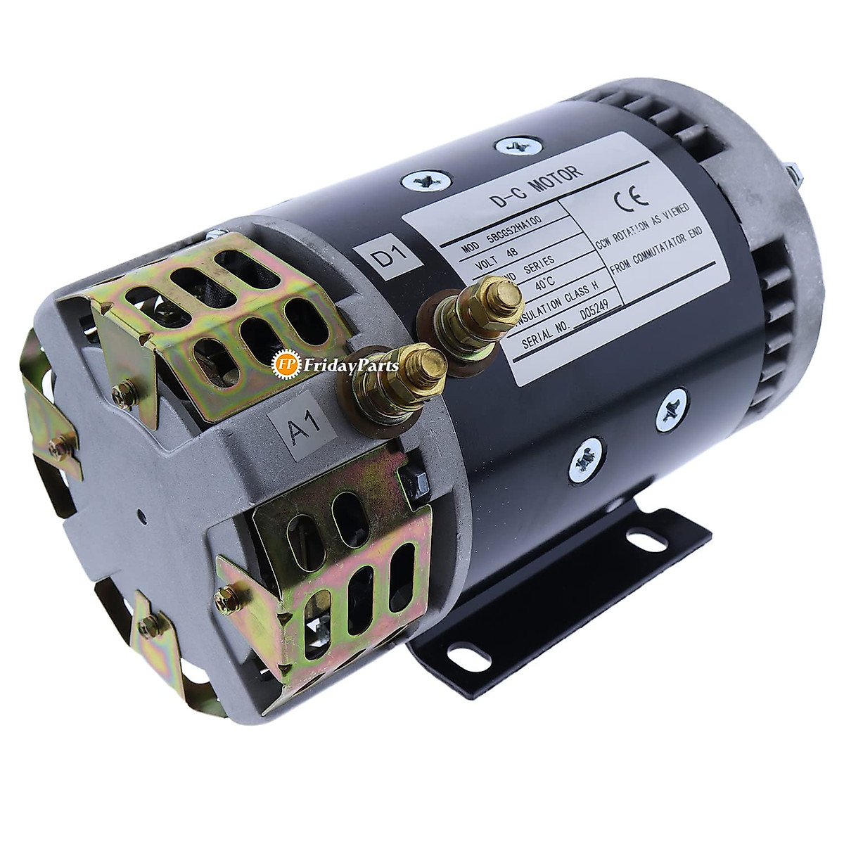 FridayParts 48V CW 2.06kW Function Motor 48504GT 5BCG52HA100 140-22-4001A 94196 Compatible for Genie Articulated Boom Lift Z-30/20N Z-34/22 DC Z-34/22N Z-45/22 DC Z-45/25J