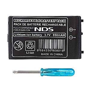OSTENT 850mAh Rechargeable Lithium-ion Battery + Tool Pack Kit for Nintendo DS NDS