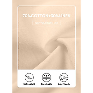 JMIERR Men's Shorts Casual Summer Beach 9 Inch Inseam Drawstring Golf Linen Cotton Elastic Waist Short for Men, US 38(XL),09 Beige