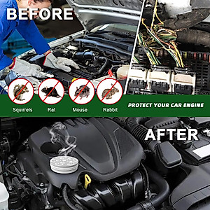 NJKPUYT Rodent Repellent for Car Engines, Under Hood Rodent Repellent, Rat Repellent for Car,Peppermint Oil to Repel Mice and Rats, Mouse Repellents Outdoor, Keeps Mice Away, Rat Deterrent Indoor-2P