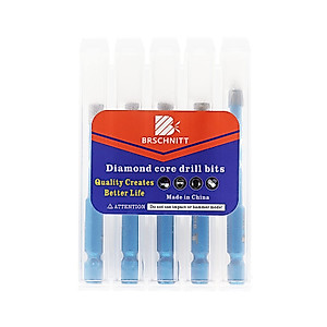 Diamond Drill Bit - BRSCHNITT 1/4 1/4 5/16 3/8 inch for Porcelain Tile Ceramic Stone Granite Marble,Diamond Beveling Chamfer Bit