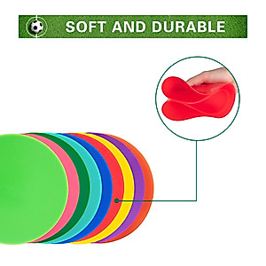 Vhxorrz Spot Markers 18 Pcs 9 Inch 10 Inch Non Slip Rubber Agility Markers for Football, Basketball Training Markers,School Activities, Exercise Drills