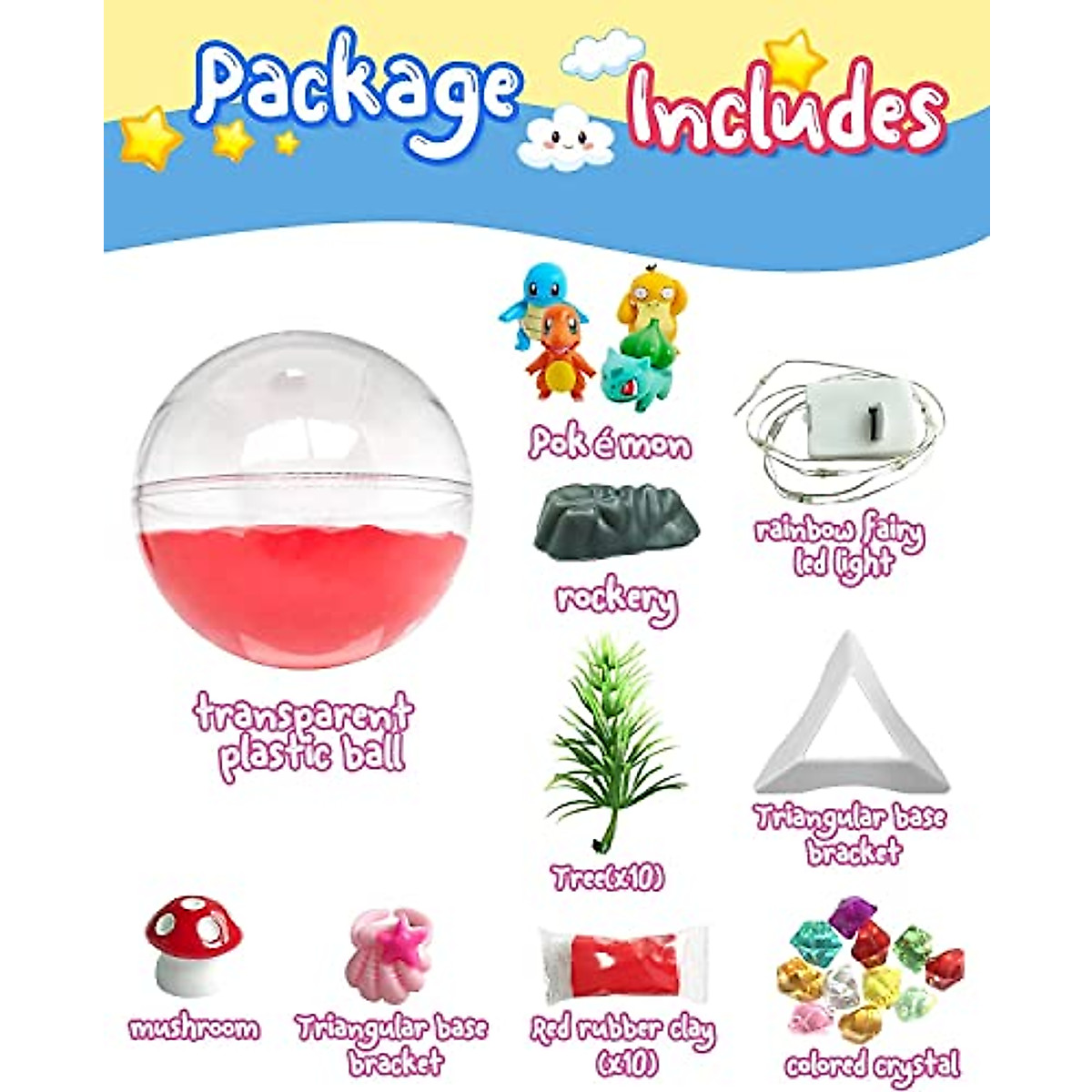 Make Your Own Night Light Kit for Kids - Light-Up Easter Egg Terrarium Craft Kit for Pokemon - Arts & Crafts Activities Kit - Bedroom Decoration Easter Gifts for 4 5 6 7 8-12 Year Old Kids- Yellow
