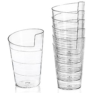 Fasmov 100 Pack 2 Oz Mini Dessert Cups with 100 Spoons, Clear Plastic Parfait Appetizer Cup for Tasting Party Desserts Appetizers