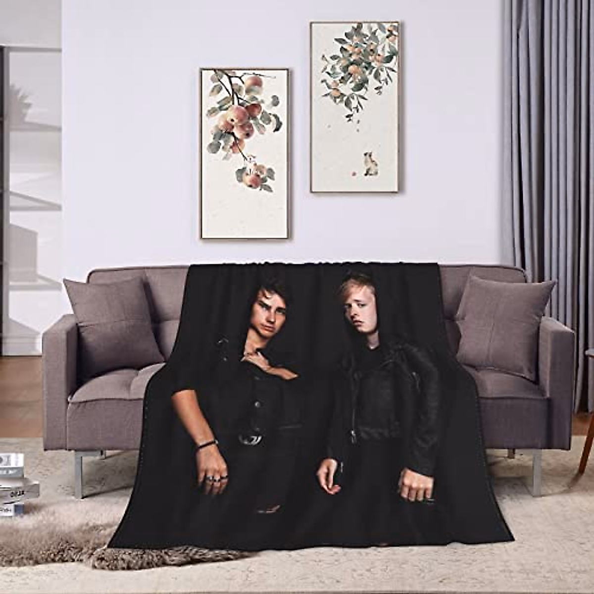 XP-LR S-am and Col-by Blanket，Super Soft Comfortable Flannel Throw Blanke Blanket Super Lightweight Warm Blanket 80"x60"