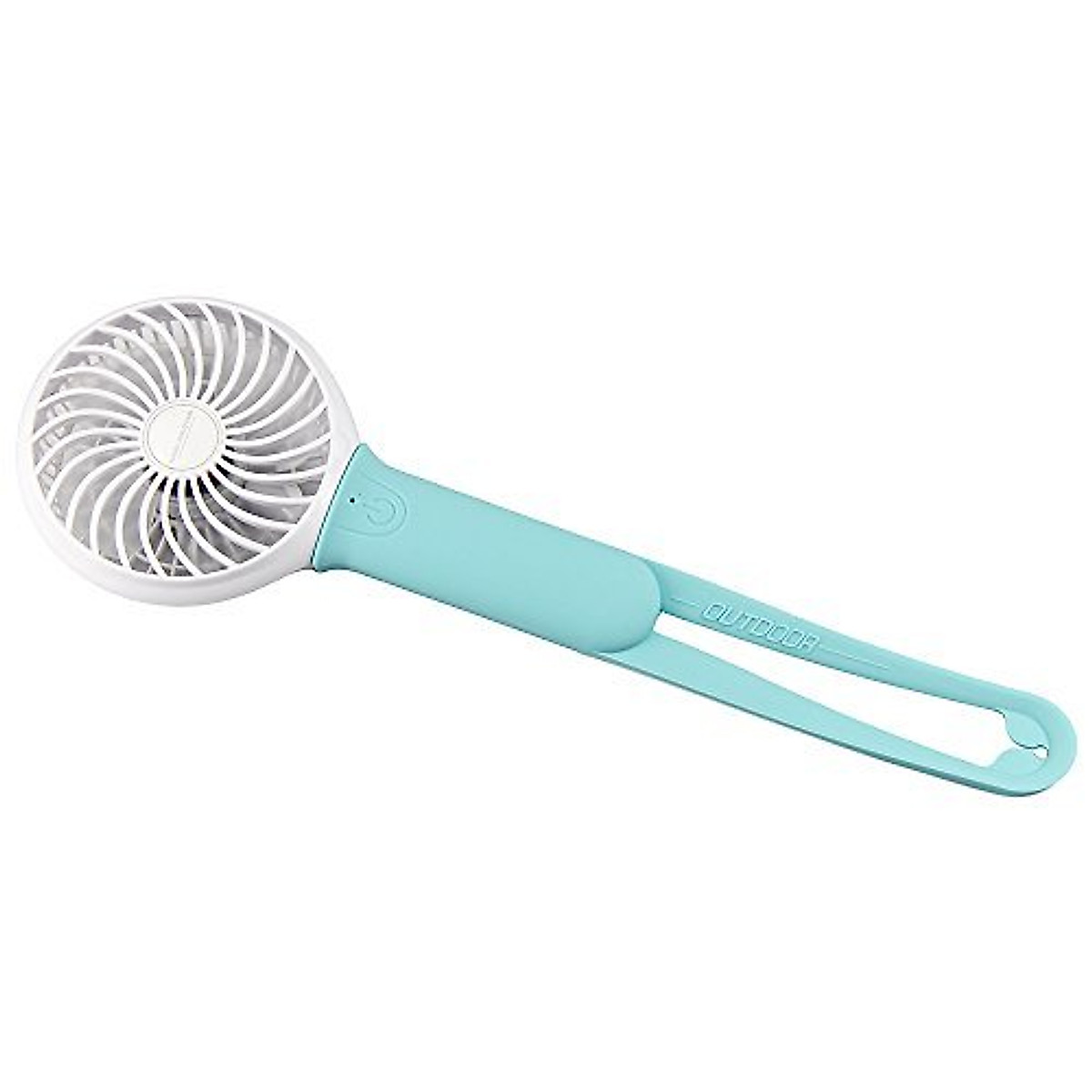 Momoday Mini Air Cool Fan Multi-function Personal Rechargeable USB hanging Handheld with LED Light Portable Cool Student Fan 3 Speeds Powered by Battery/USB for Home Office Outdoor and Travel (Blue)