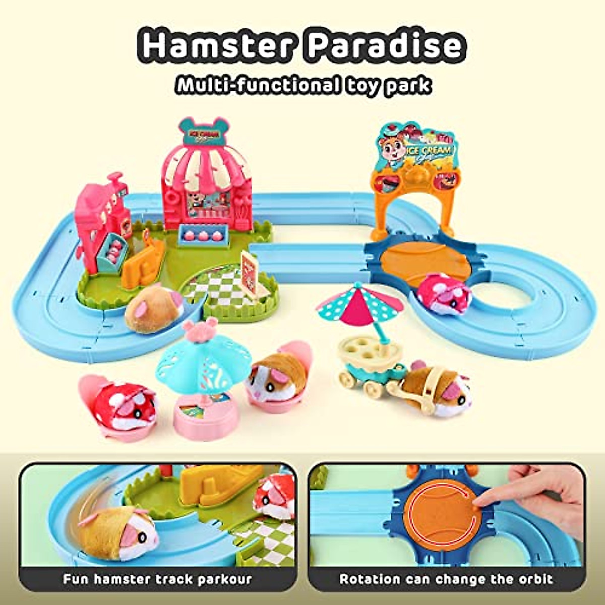 XQW Hamster Track Toys for Kids,Pets Set Toy Suitable for Ages 3, 4, 5,6,7, Kids Toy Great Gift Toddlers, Toy for Boys and Girls.(Rat Set)