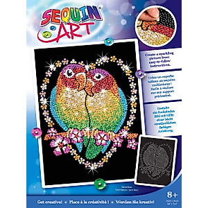 Sequin Art Blue, Love Birds, Sparkling Arts and Crafts Picture Kit, Creative Crafts
