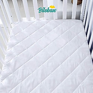 Zippered Crib Mattress Protector - Waterproof Crib Mattress Encasement, Breathable and Absorbent, 6 Sides Fully Encased Crib Mattress Cover.
