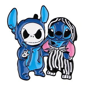 Ivy & Clover Boutique Cartoon Entertainment Trading Pin Fantasy Pin Collection (Stitch x NBC Jack Skellington)