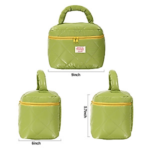 Makeup Bag Large Capacity Travel Cosmetic Bag for Women,Portable Cute Cosmetic Bag Waterproof Women Travel Makeup Bag Organize,Green