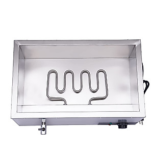 4-Pan Commercial Food Warmer, 110V 600W Electric Steam Table 15cm/6inch Deep, Professional Stainless Steel Buffet Bain Marie for Catering and Restaurants