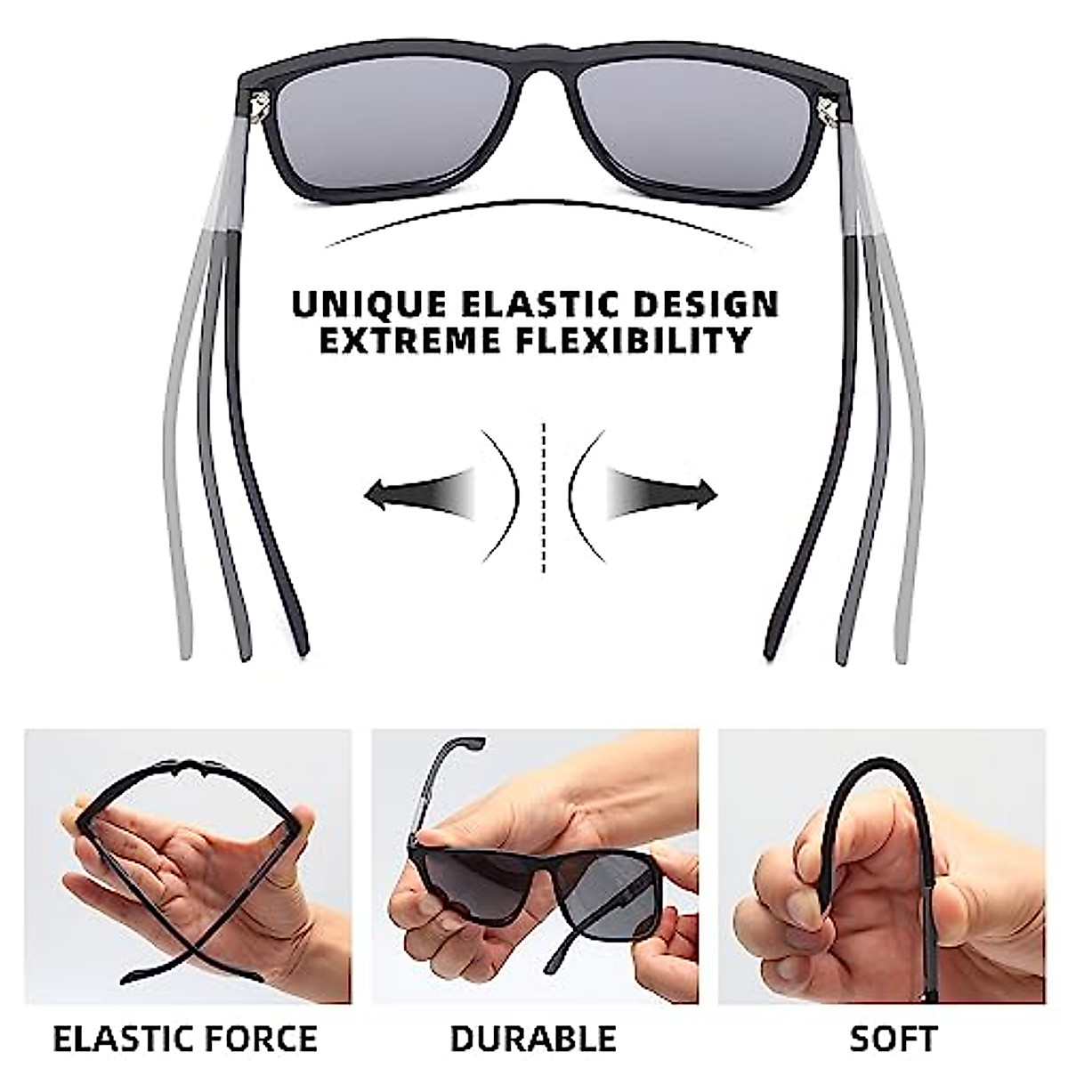 LADEESSE Polarized Sunglasses Women Men UV Protection,Vintage Reatro TR90 Frame,Lightweight Driving Sun Glasses Blue